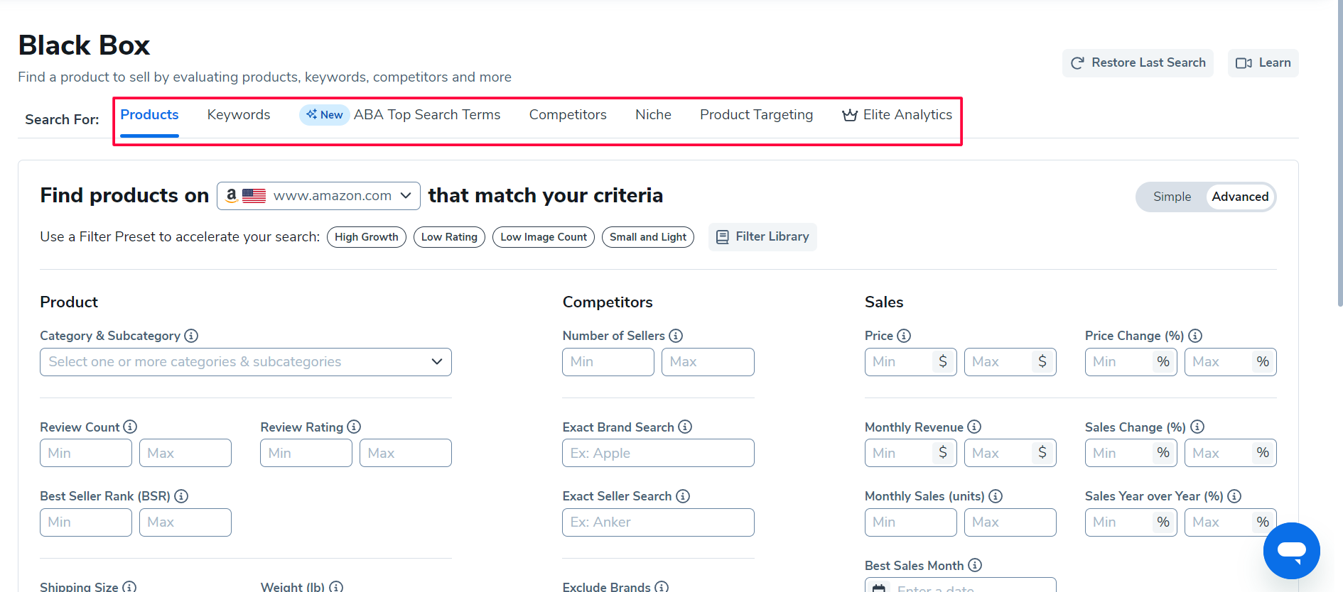 Helium 10 Black Box: How To Use It?